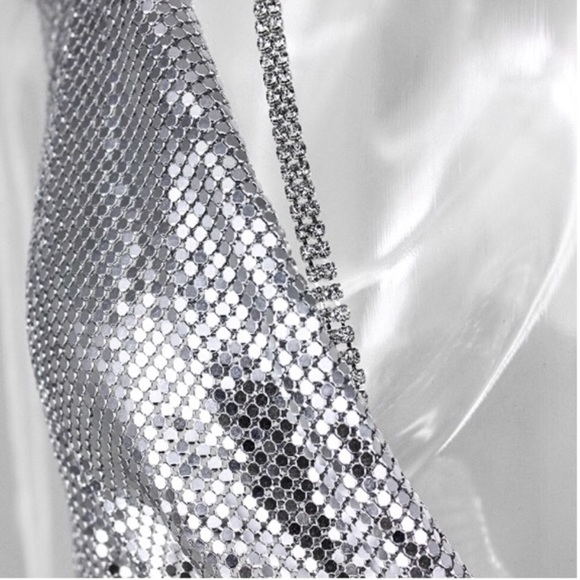 Tops | Silver Jewel Top | Poshmark